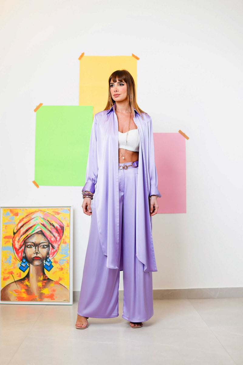 Gema Satin Pants - Purple – Jujule Lemonie